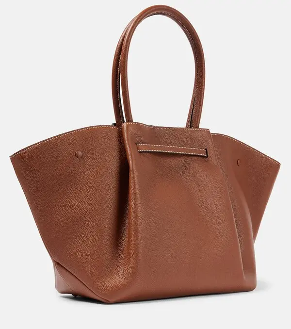 DEMELLIER New York Leather Tote Bag - Beige