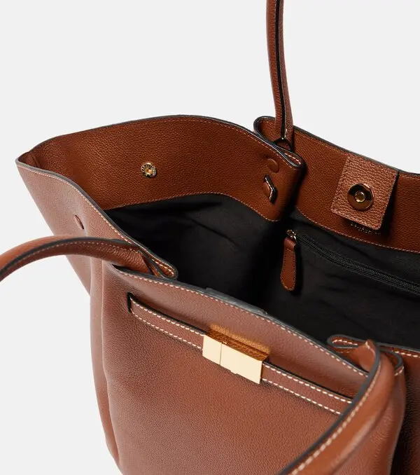 DEMELLIER New York Leather Tote Bag - Beige
