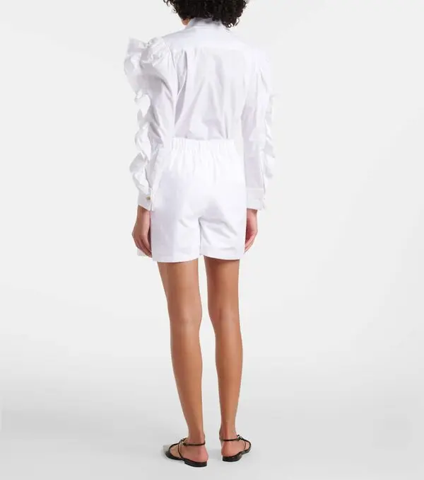 Max Mara Antiope High-rise Cotton Shorts - White
