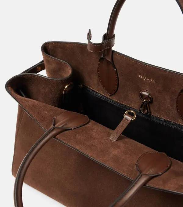 DEMELLIER Hudson Suede Tote Bag - Brown