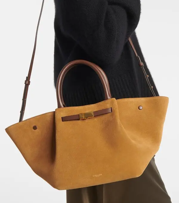 DEMELLIER New York Midi Suede Tote Bag