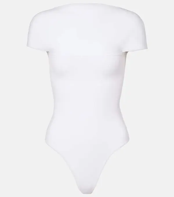 Khaite Basile Jersey Bodysuit - White
