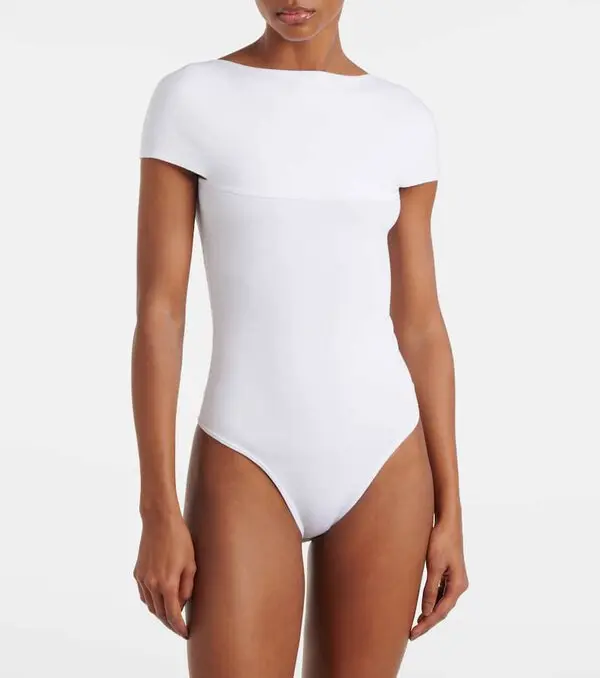 Khaite Basile Jersey Bodysuit - White