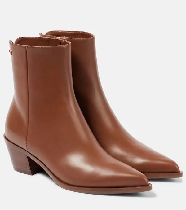 GIANVITO ROSSI Kinney 45 Leather Ankle Boots