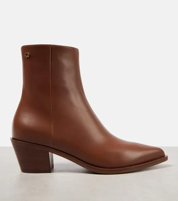 GIANVITO ROSSI Kinney 45 Leather Ankle Boots