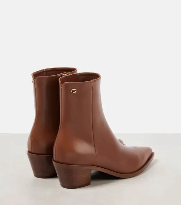 GIANVITO ROSSI Kinney 45 Leather Ankle Boots