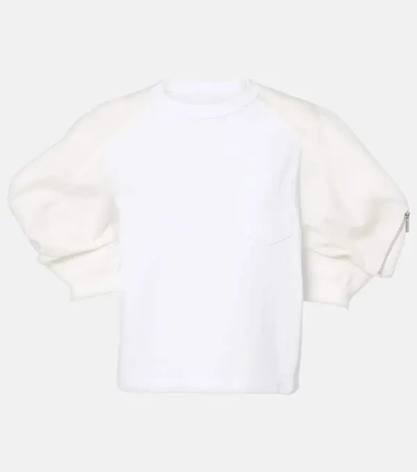 Sacai Puff-sleeve T-shirt - White