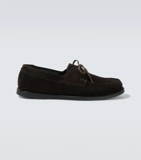 SAMAN AMEL City Moc Suede Boat Shoes - Brown