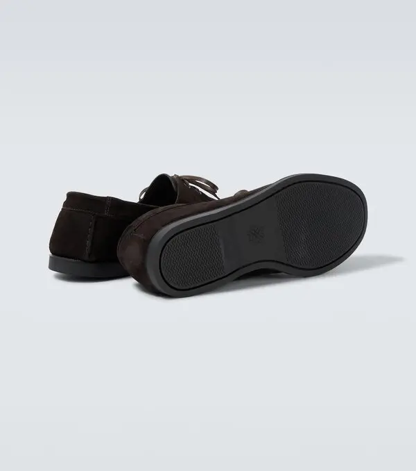 SAMAN AMEL City Moc Suede Boat Shoes - Brown