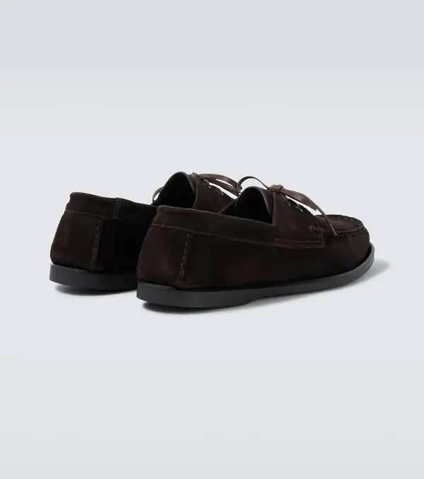 SAMAN AMEL City Moc Suede Boat Shoes - Brown
