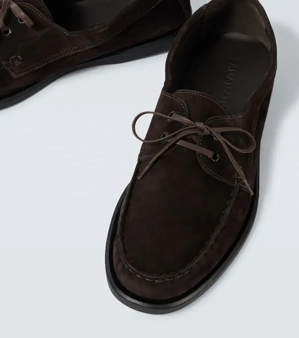 SAMAN AMEL City Moc Suede Boat Shoes - Brown
