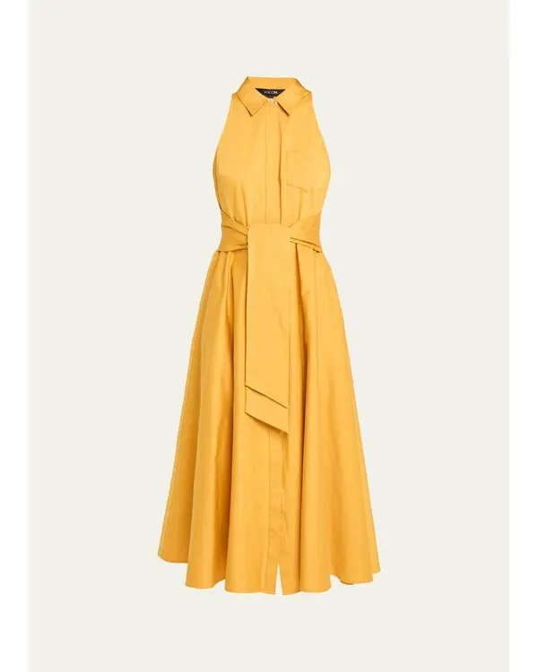 TOCCIN Chelsea Tie-front Shirtdress - Marigold