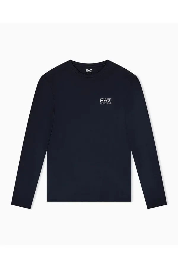 Emporio Armani Long-sleeved Cotton Core Identity T-shirt - Blue