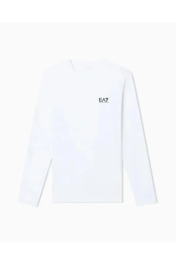 Emporio Armani Long-sleeved Cotton Core Identity T-shirt - White