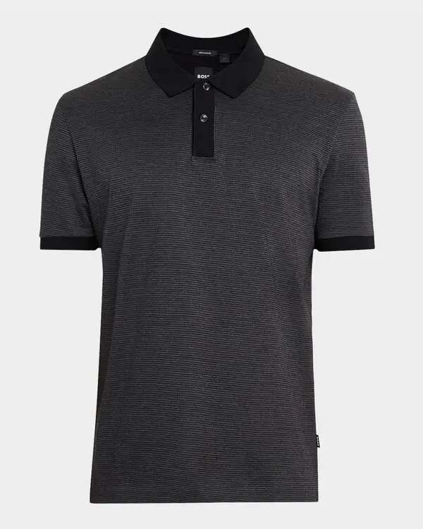 BOSS Parlay Jersey Polo Shirt - Black