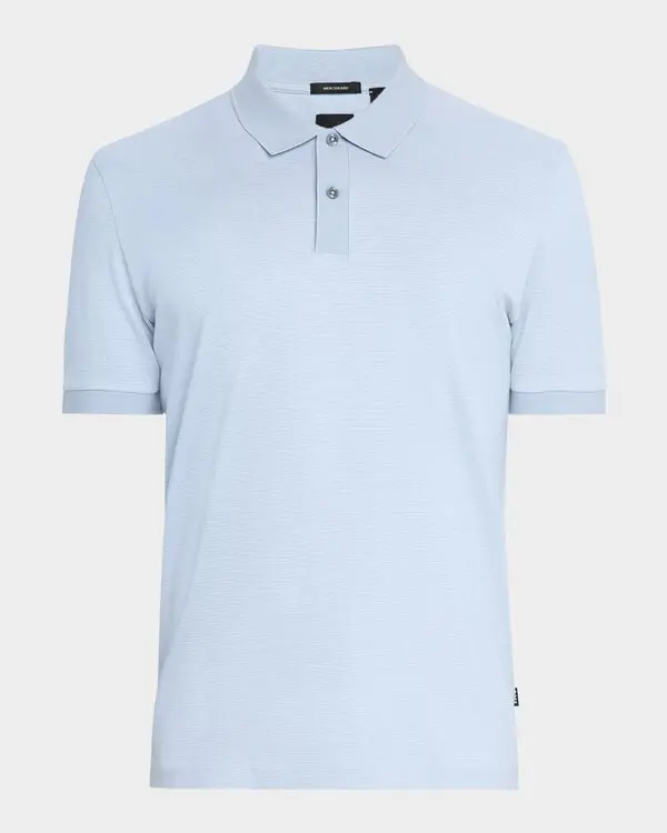 BOSS Parlay Jersey Polo Shirt - Light Pastel Blue