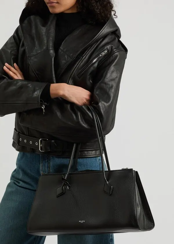 Alaïa Le Teckel Grained Leather Tote