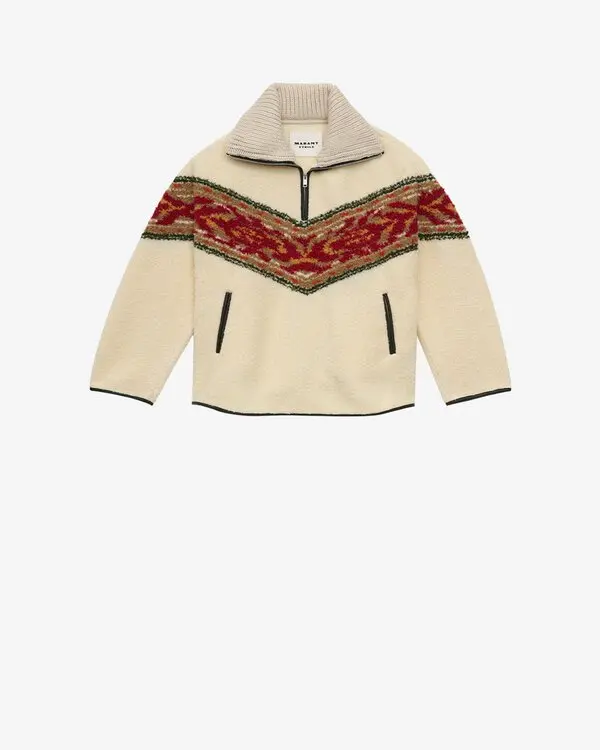 MARANT ETOILE Marner Fleece Coat - Ecru