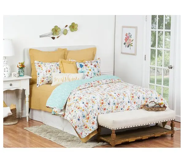 VALERIE PARR HILL Sheila Floral King 3 Piece Quilt Set Valerie - One-color