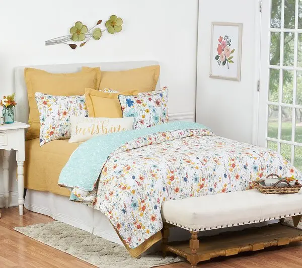 VALERIE PARR HILL Sheila Floral Twin 2 Piece Quilt Set Valerie - One-color