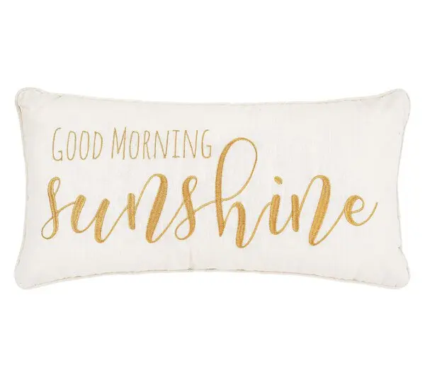 VALERIE PARR HILL Good Morning Sunshine Embroidered Throw Pillow Valerie - One-color