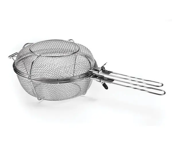 OUTSET Stainless Steel 3-in-1 Chef Basket - Silver