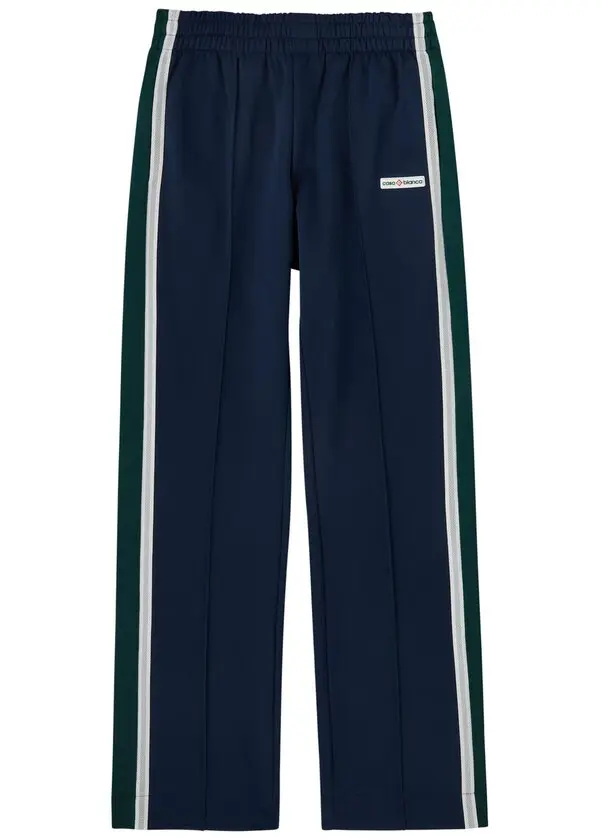 Casablanca Logo Panelled Jersey Track Pants - Navy