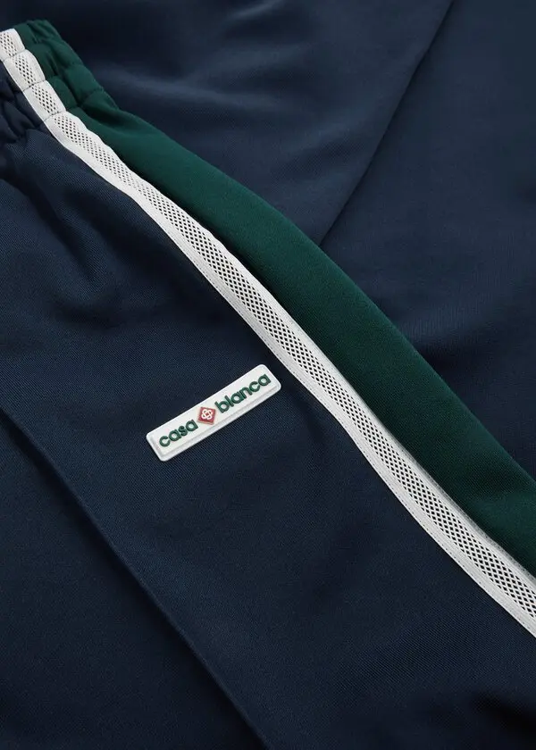 Casablanca Logo Panelled Jersey Track Pants - Navy