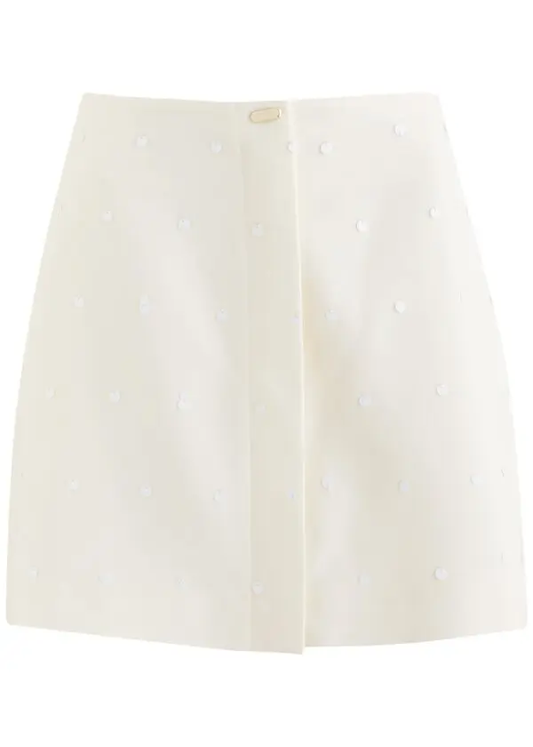 Clea Sabine Sequin-embellished Woven Mini Skirt