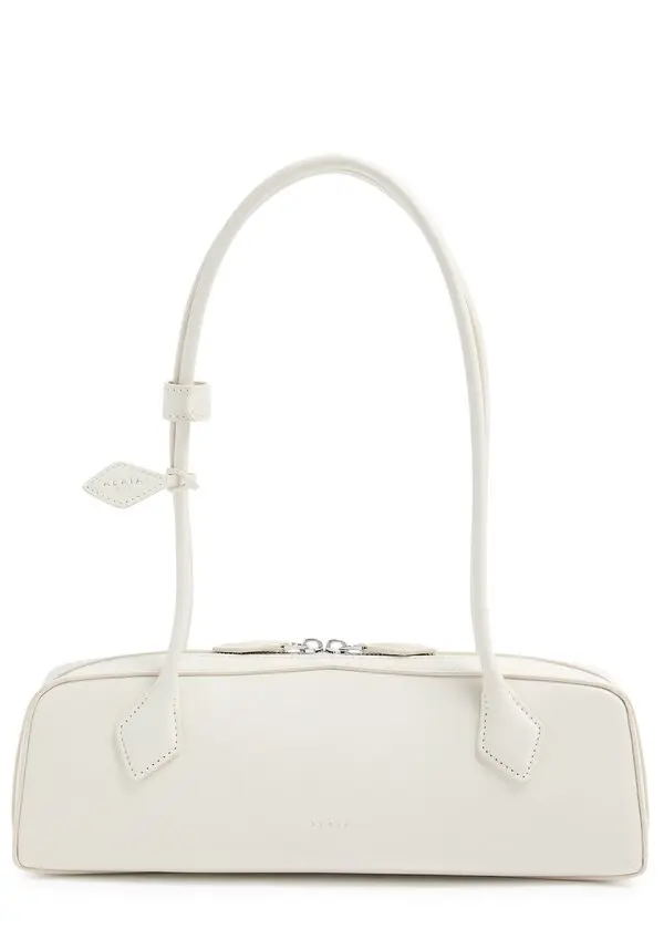 Alaïa Le Teckel Medium Grained Leather Shoulder Bag - Ivory