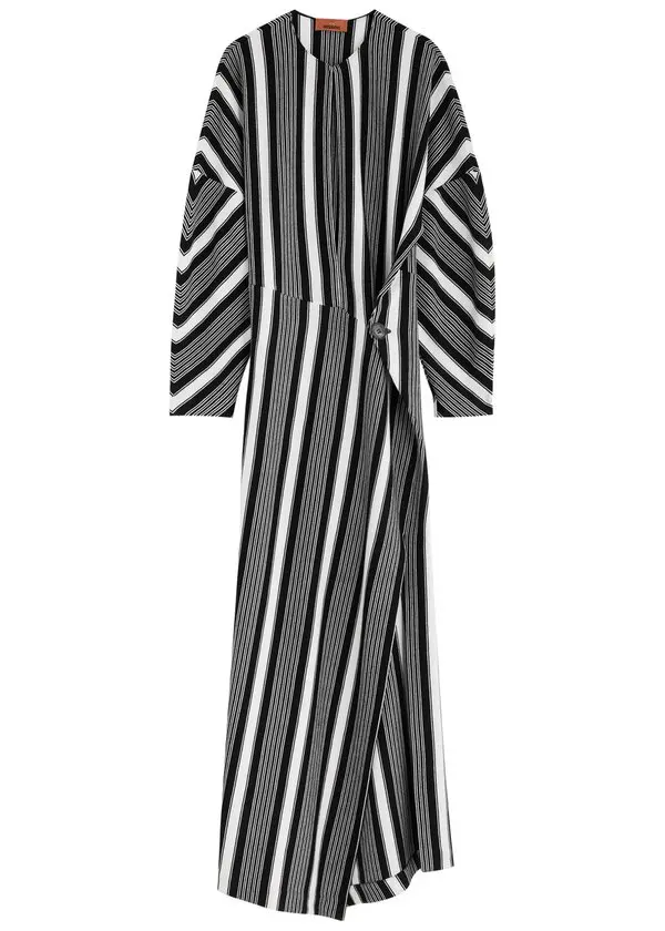 missoni black and white dress Spring 1976 Missoni Black & White Dot Print Liquid Jersey Plunge Bare –  Shrimpton Couture main image 0