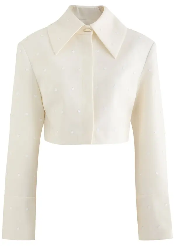 Clea Aldo Sequin-embellished Woven Jacket