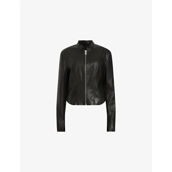 ALLSAINTS Sadler Slim-fit Leather Jacket - Black