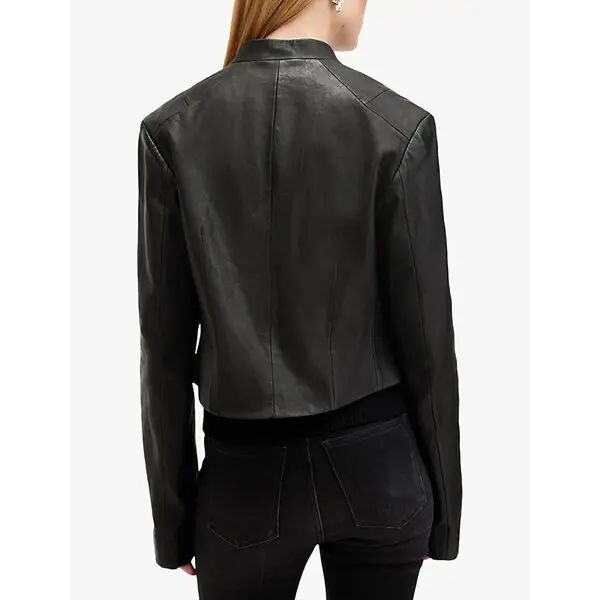ALLSAINTS Sadler Slim-fit Leather Jacket - Black
