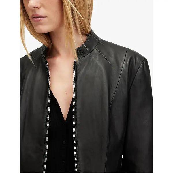 ALLSAINTS Sadler Slim-fit Leather Jacket - Black
