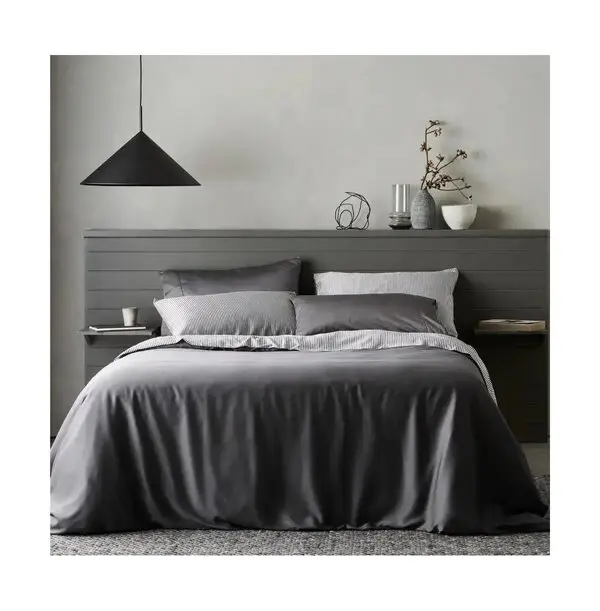 ETTITUDE Signature Sateen Duvet Cover - Slate