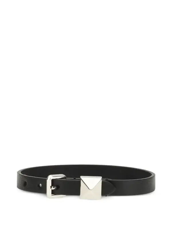 Valentino Garavani Rockstud Leather Bracelet - Black