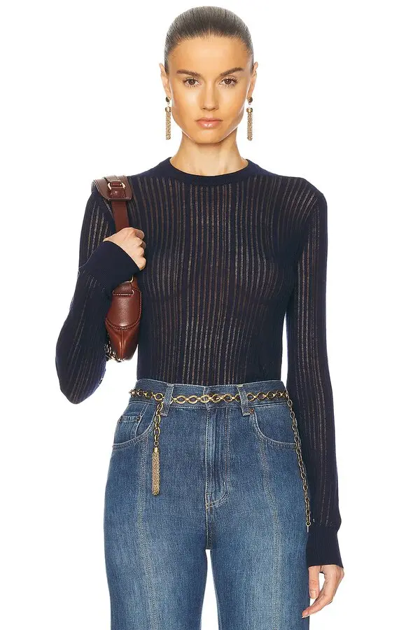 Chloé Crewneck Long Sleeve Top