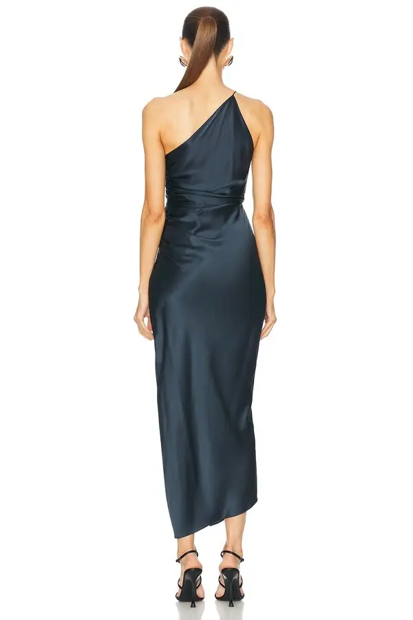 THE SEI Asymmetric Gathered Wrap Dress