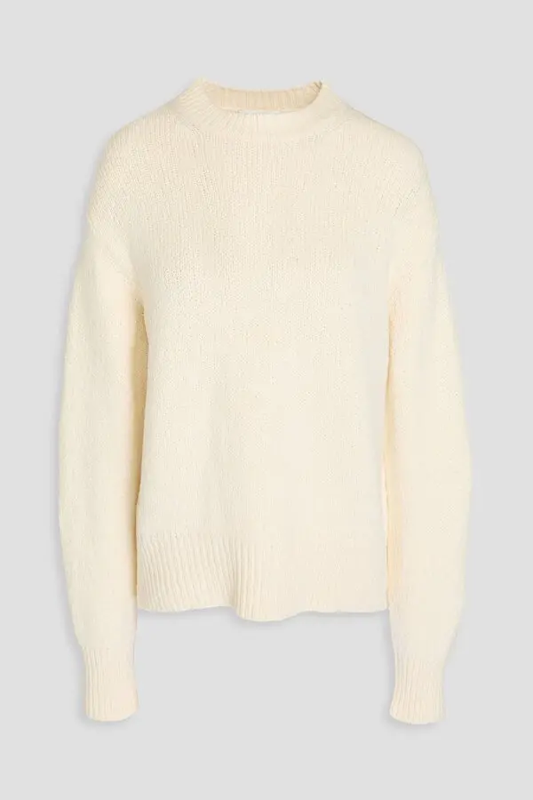 Vince Cotton-blend Sweater - Ivory
