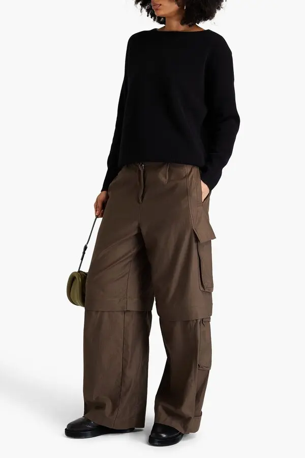 Vince Wool And Cashmere-blend Sweater - Black