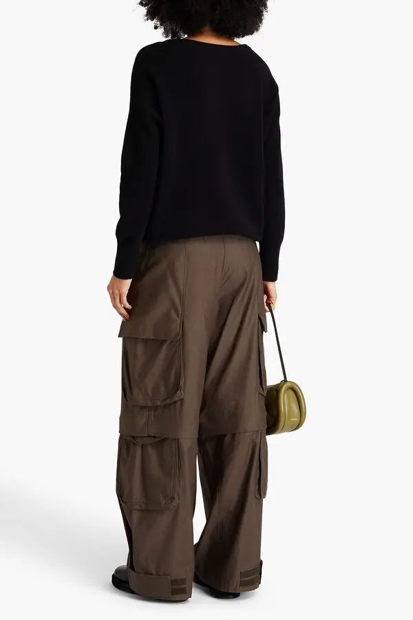 Vince Wool And Cashmere-blend Sweater - Black