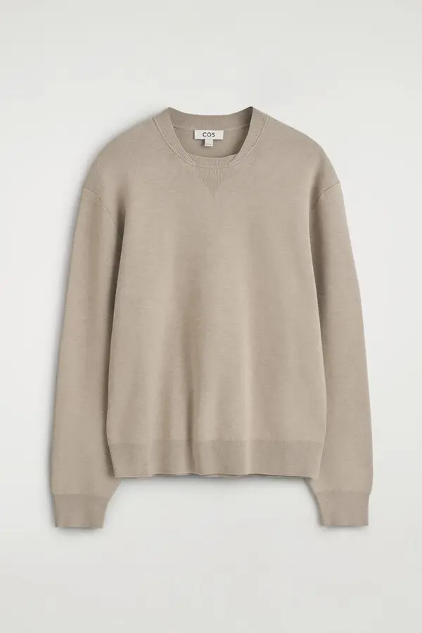 Cos Double-faced Bomber-neck Knitted Sweater