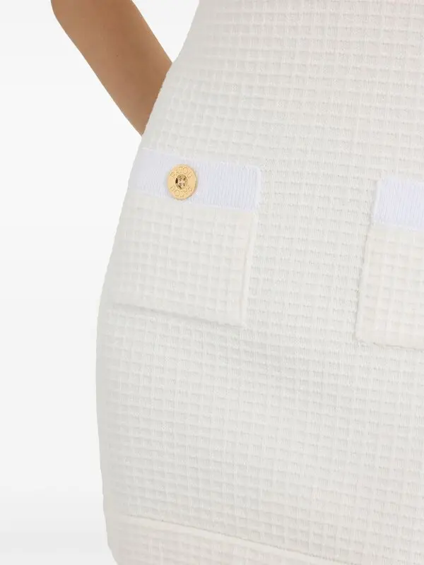 PATOU Waffle-knit Mini Dress - White