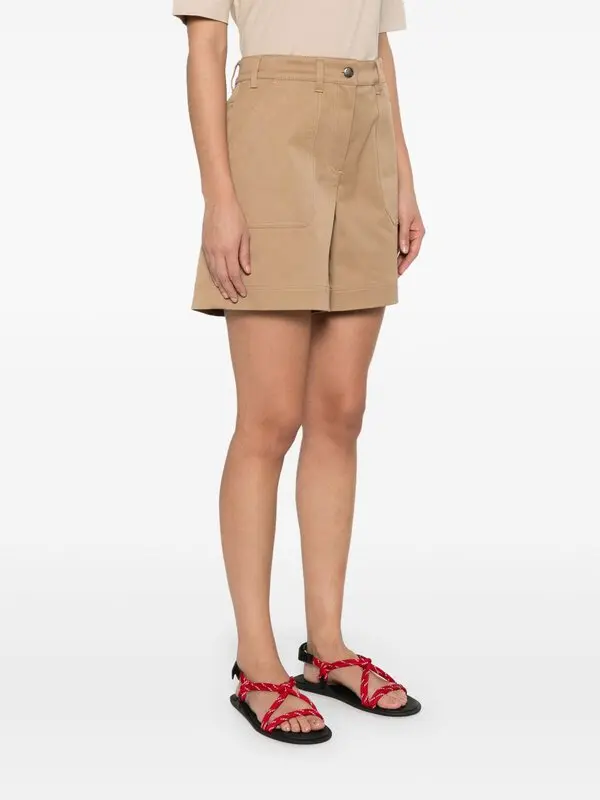 Moncler Gabardine Shorts - Neutrals