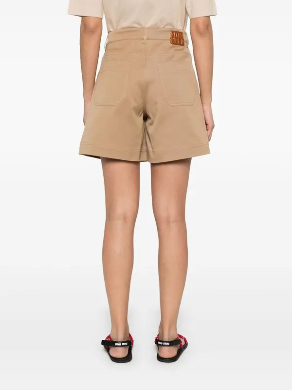 Moncler Gabardine Shorts - Neutrals