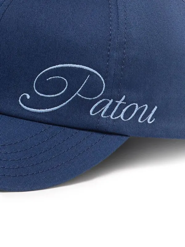 PATOU Logo-embroidered Cap - Blue