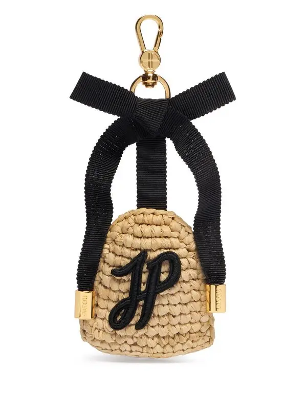 Patou Raffia Keychain - Neutrals