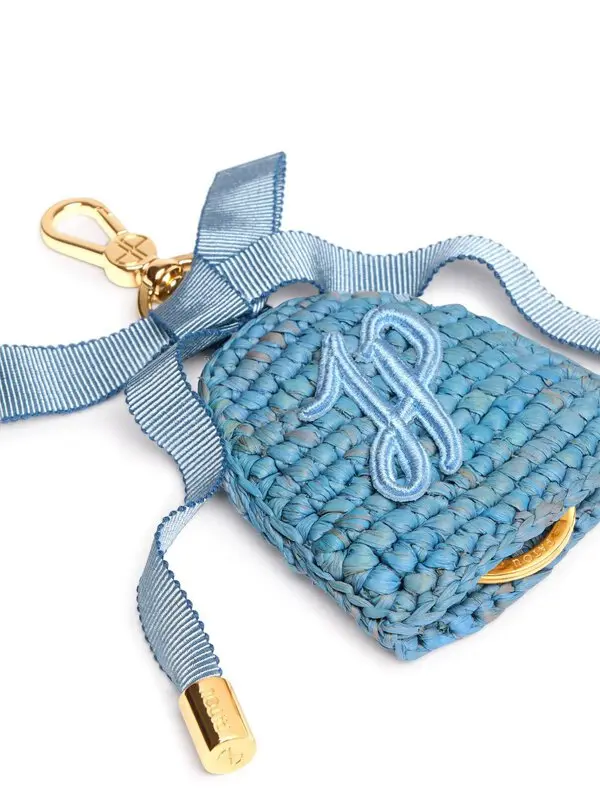 PATOU Raffia Keychain - Blue