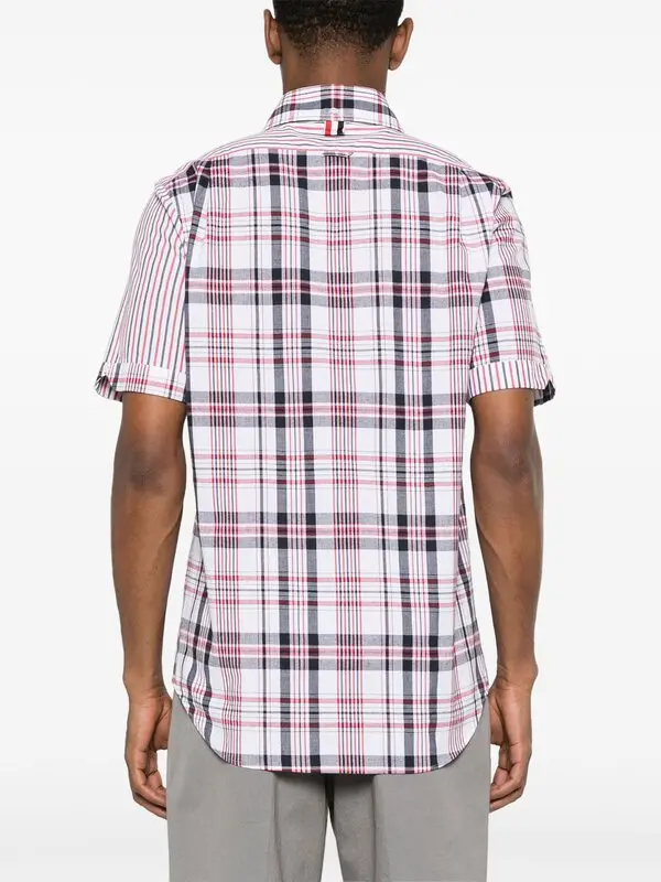 Thom Browne Mix-pattern Cotton Shirt - White